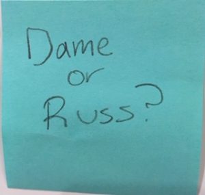 Dame or Russ? – The Answer Wall