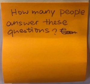 How many people answer these questions? – The Answer Wall