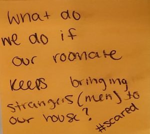 What do we do if our roommate keeps bringing strangers (men) to our ...