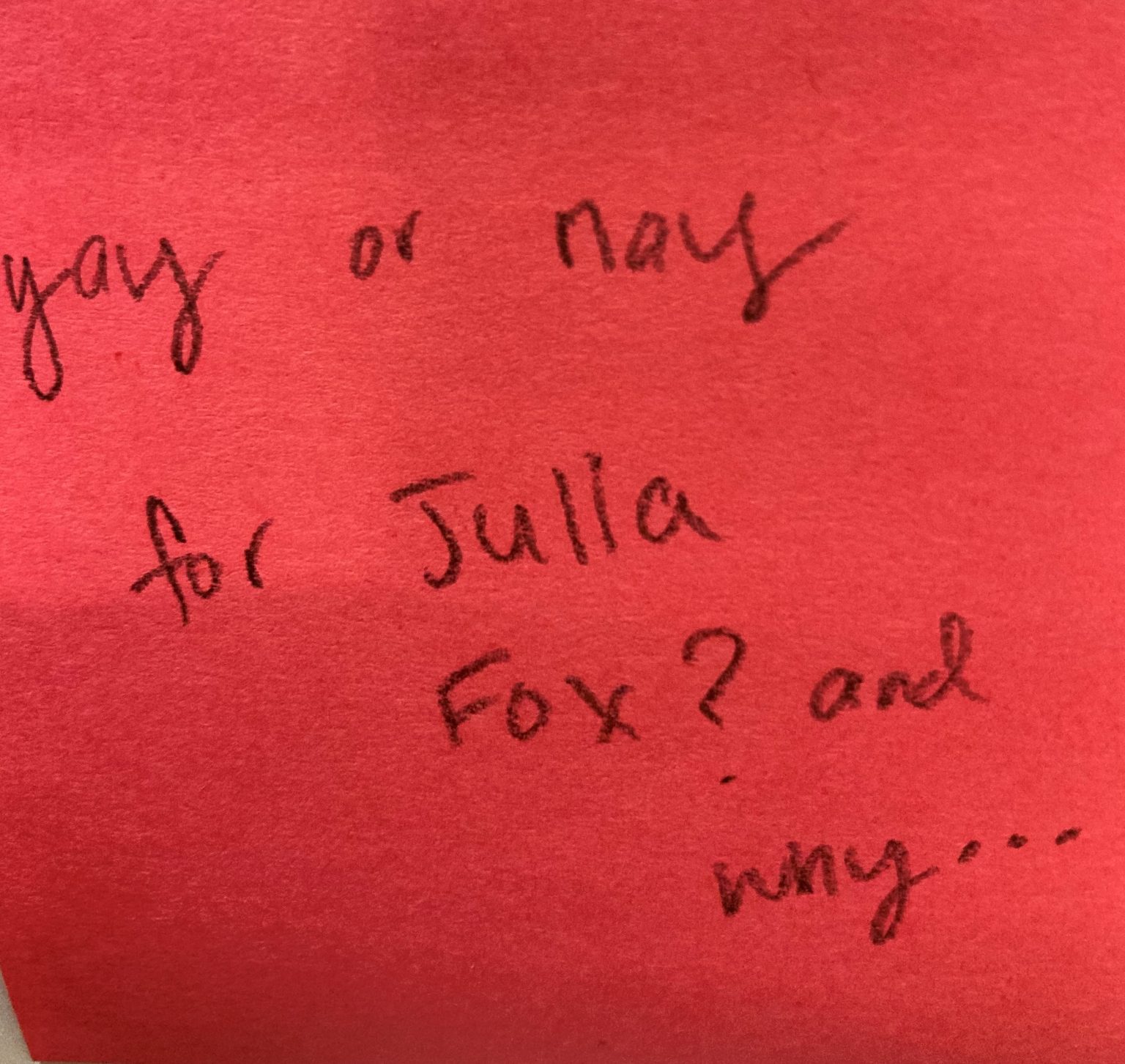 yay or nay for Julia Fox? and why… – The Answer Wall