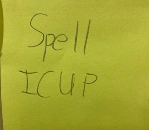 Spell ICUP – The Answer Wall