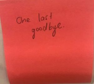 One last goodbye. – The Answer Wall