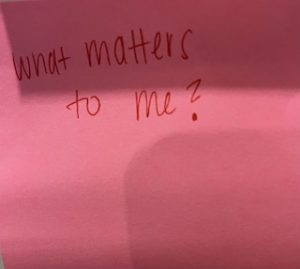 What matters to me? – The Answer Wall